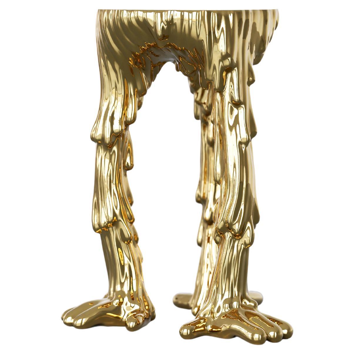 Contemporary Cast Bronze and Cast Glass Side Table by Timothy Schreiber ...