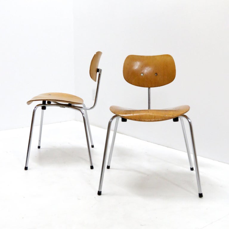 Side Chairs by Egon Eiermann for Wilde and Spieth For Sale at 1stDibs