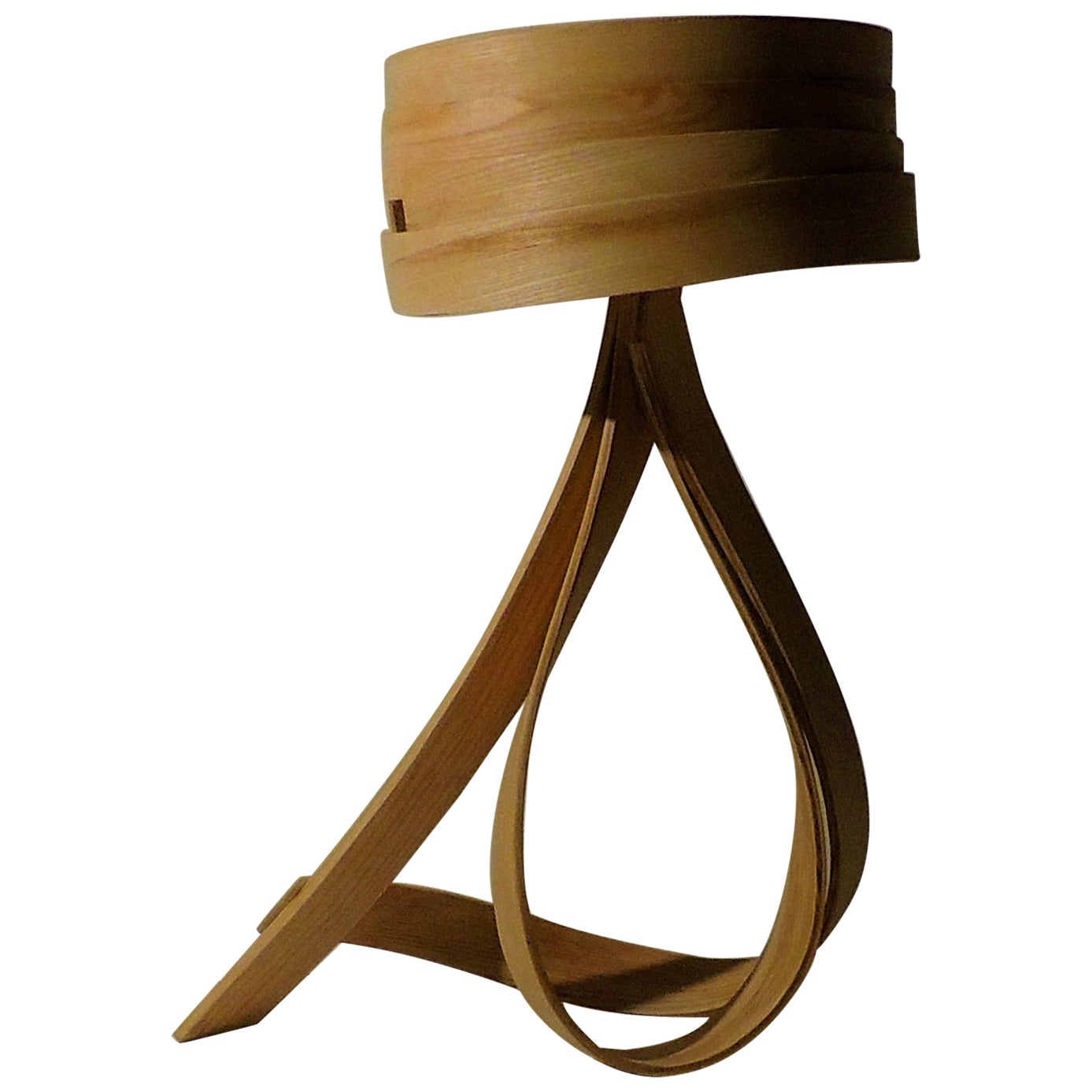 Dining Chandelier by Raka Studio, Bent Wood For Sale at 1stDibs