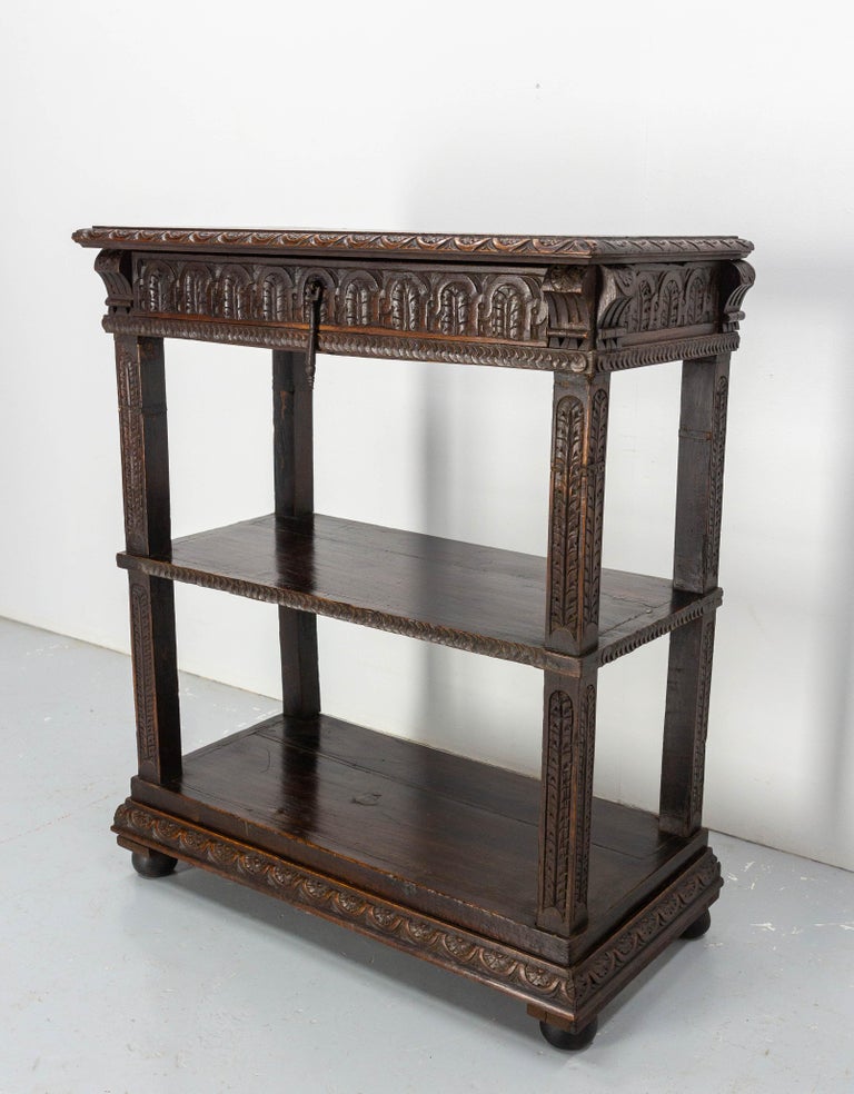 Side Table Hall or Console Oak Table Spanish Colonial Revival, circa ...