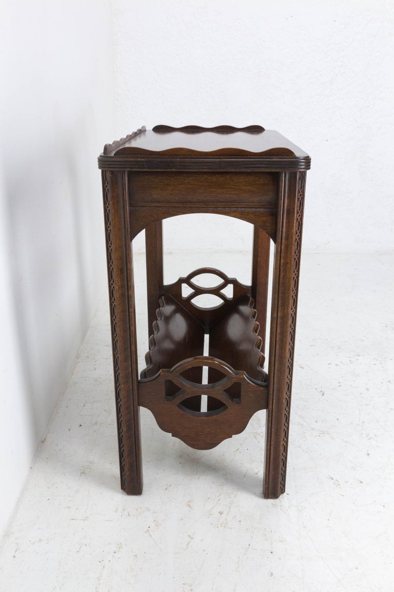 Side Table Hall or Console Table with Magazine Rack Asian, c. 1950 For ...