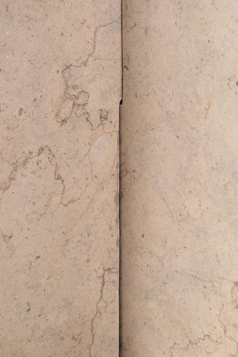 Side Table in Cross Fitted, Lagos Azul Limestone For Sale at 1stDibs ...