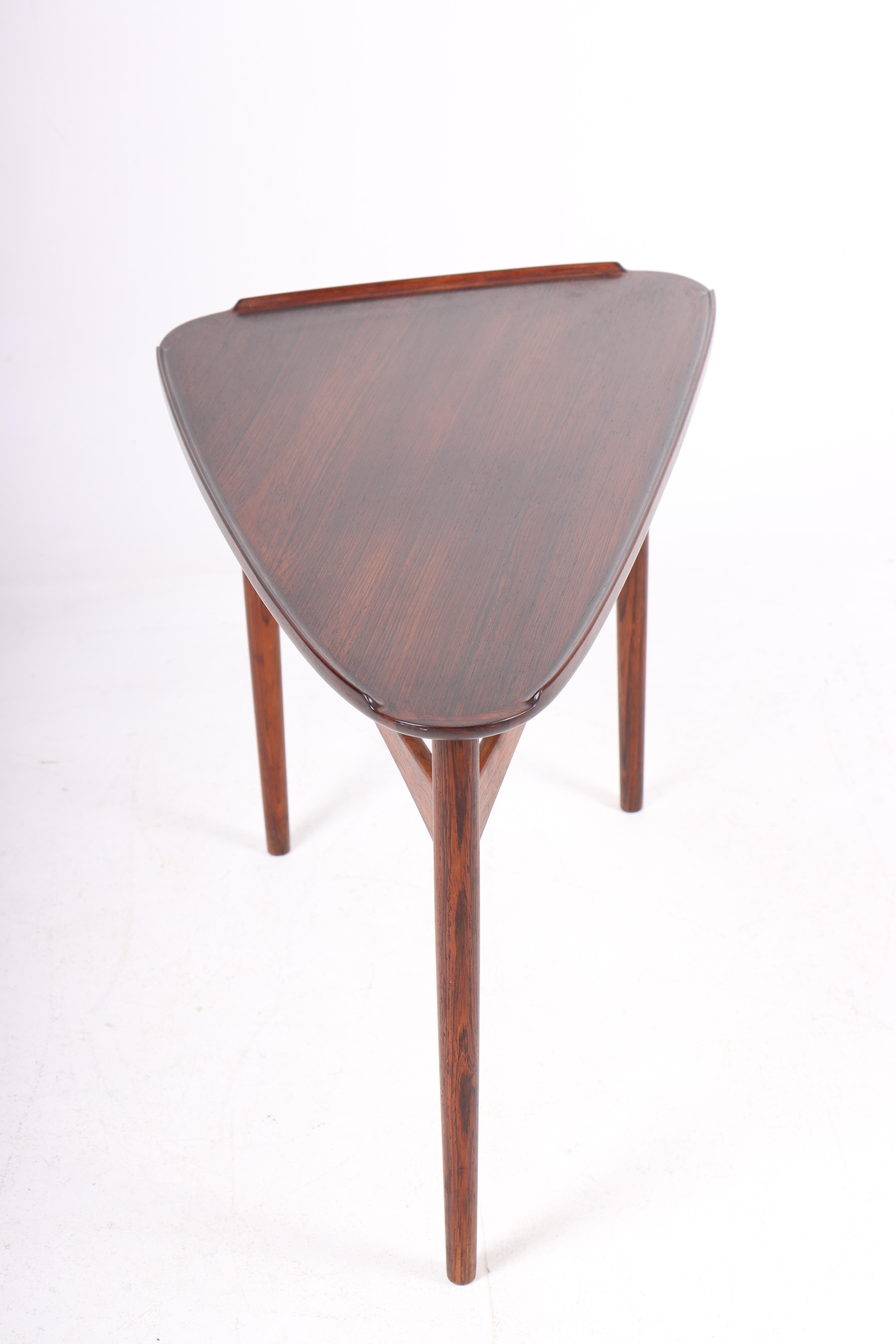 Side Table in Rosewood by Cabinetmaker Peder Pedersen, Made in Denmark ...