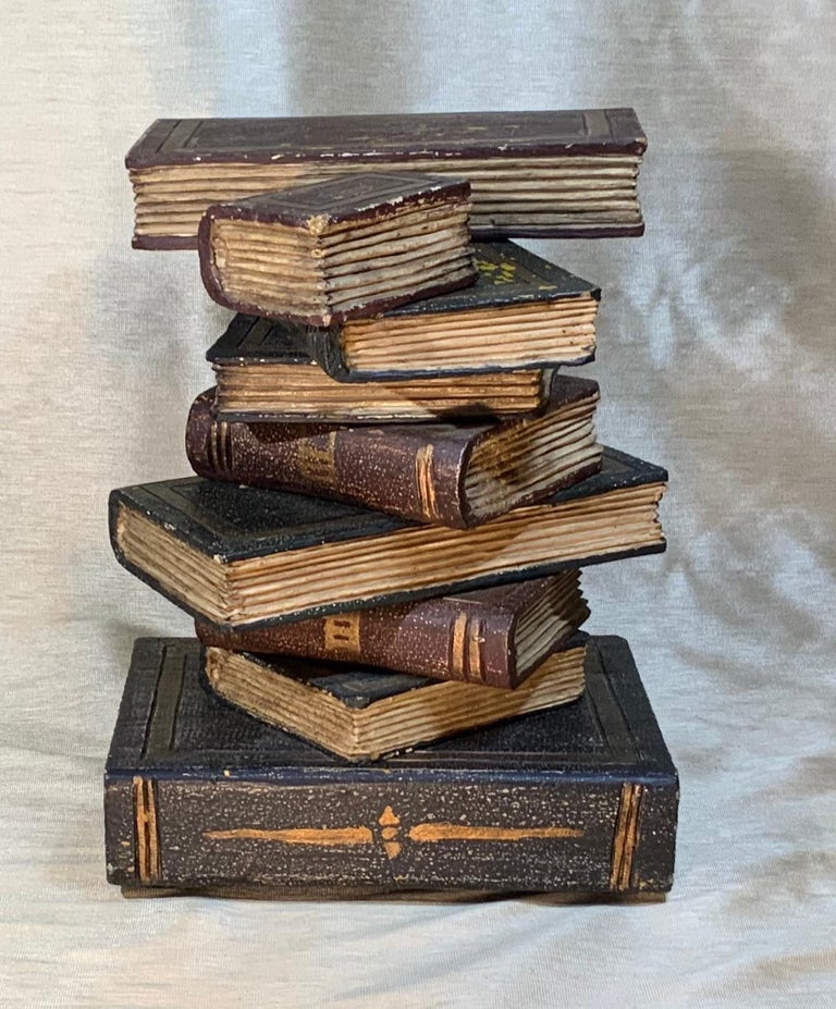 Side Table in Shape of Stacked Books at 1stDibs