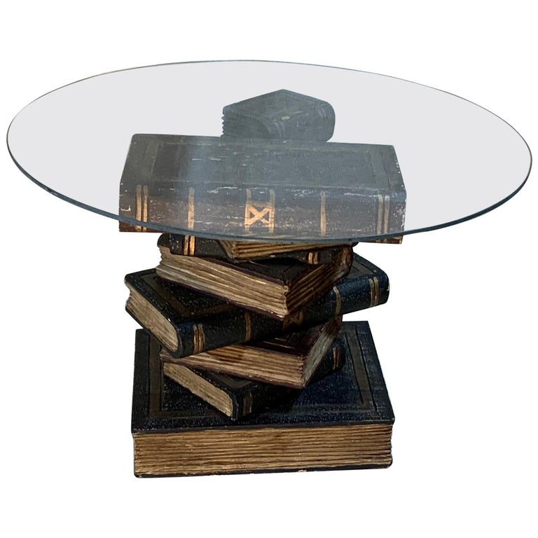Side Table in Shape of Stacked Books at 1stDibs