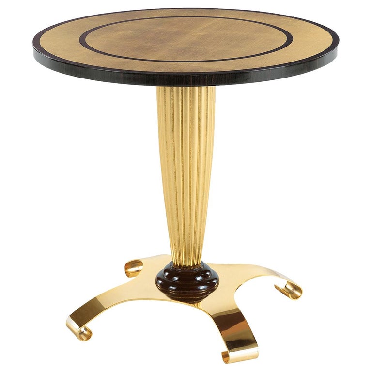 Side Table with Gold Leaf For Sale at 1stDibs