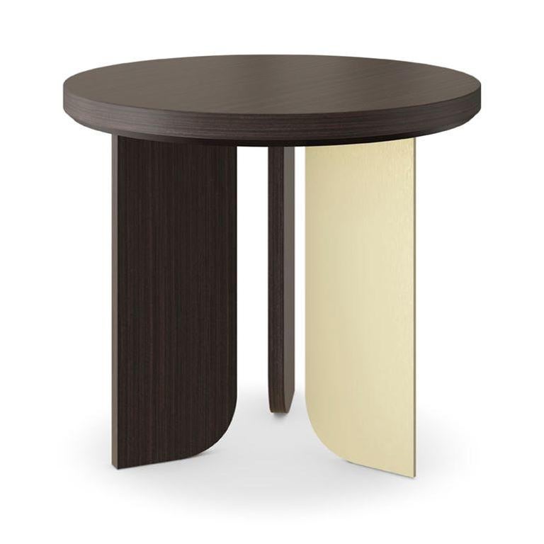 Side Table Wood and Steel Distressed Paint Finish Legs Top Ebony Matt ...