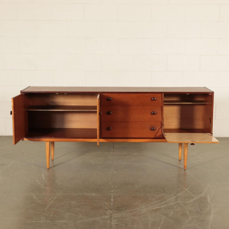Sideboard Beech and Teak Veneer England 1960s English Prodution at 1stDibs