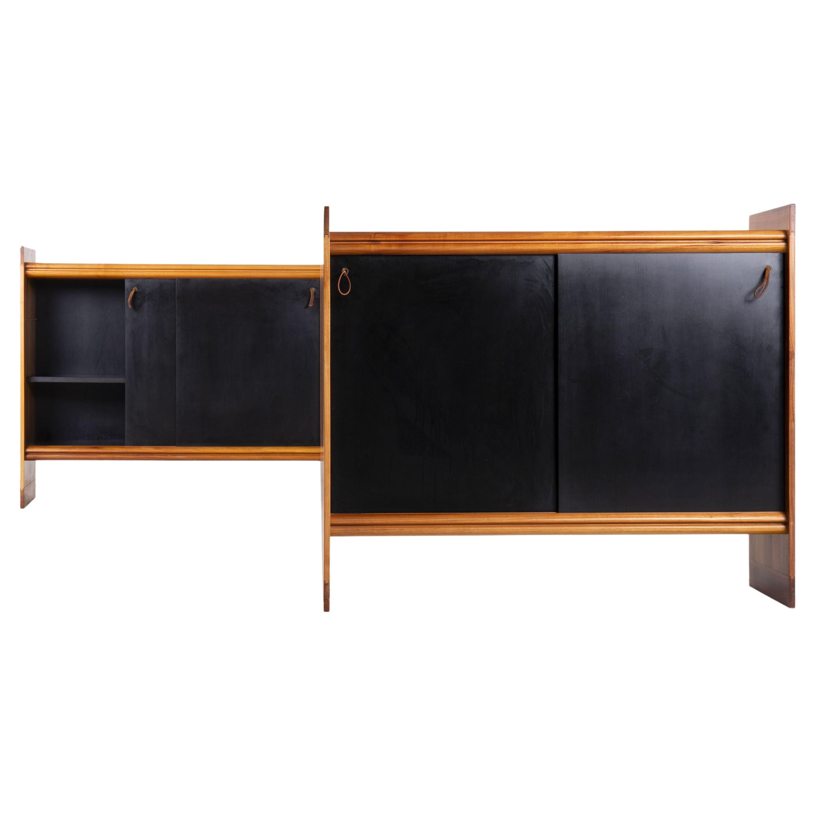 Afra and Tobia Scarpa Black Lacquered Cabinet For Sale at 1stDibs