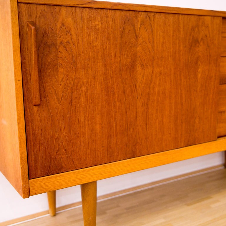 Sideboard in Oak and Teak by Yngve Ekstrom for Troeds in the 1950s at ...