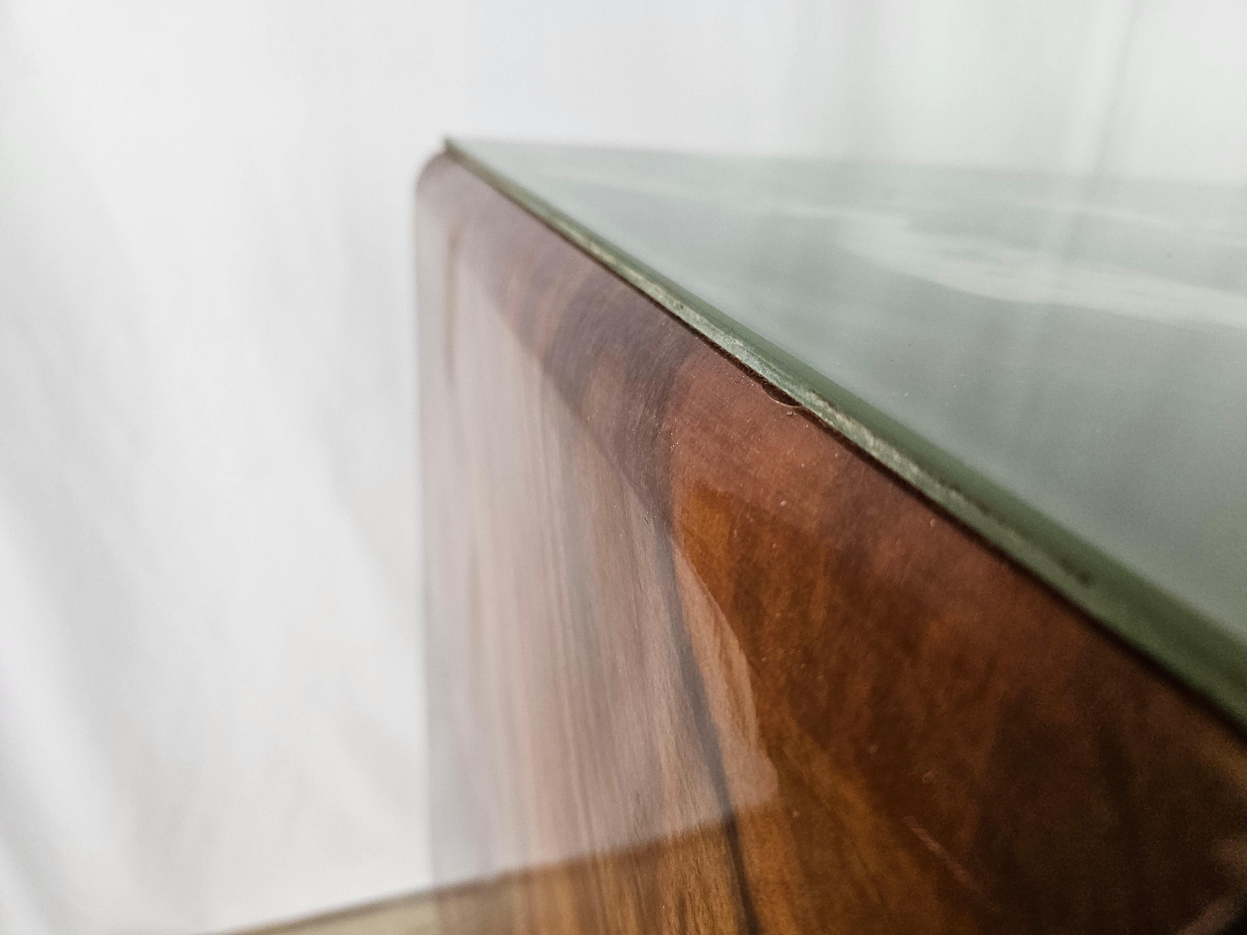 Mid Century sideboard with drop down door and marbled glass top For ...
