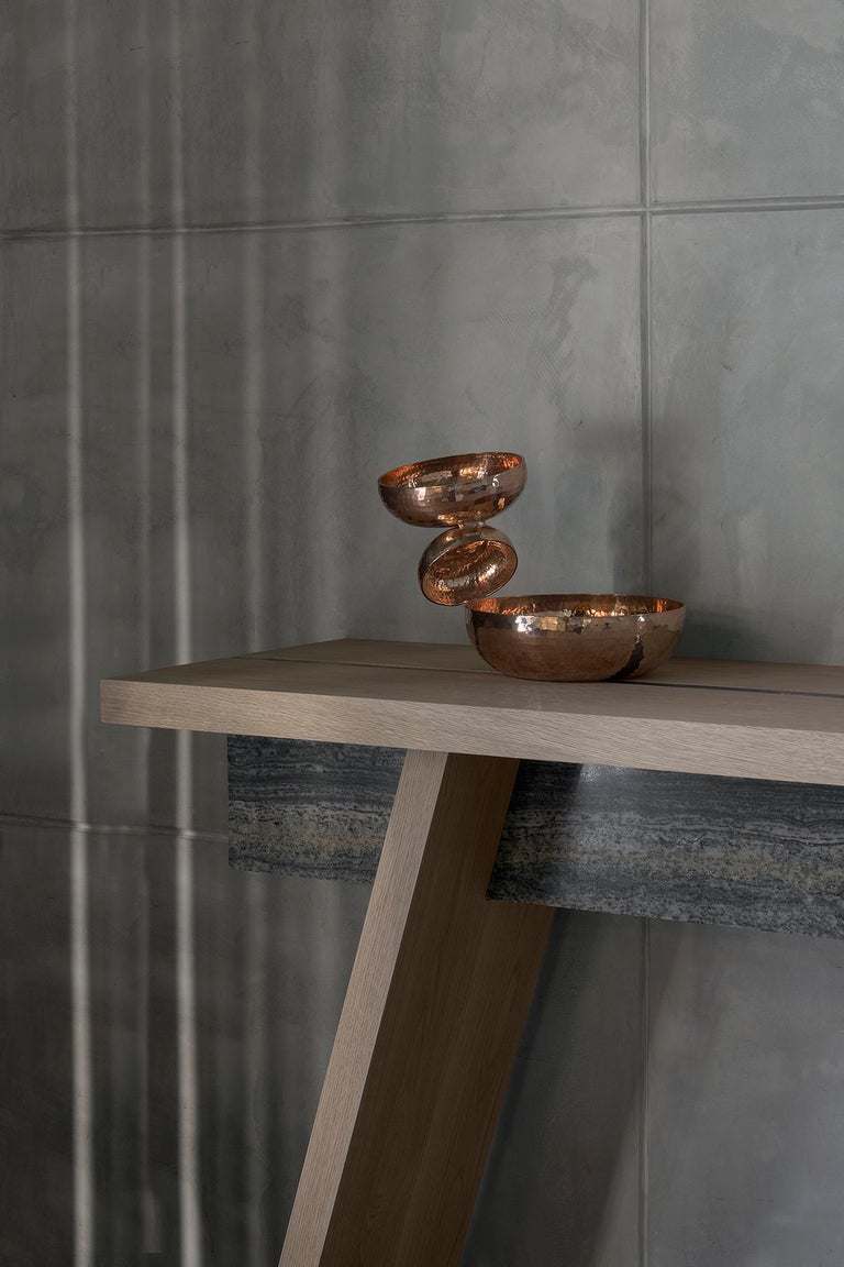 Laws of Motion Console Table in Solid Oak Wood, Sideboard by Joel ...