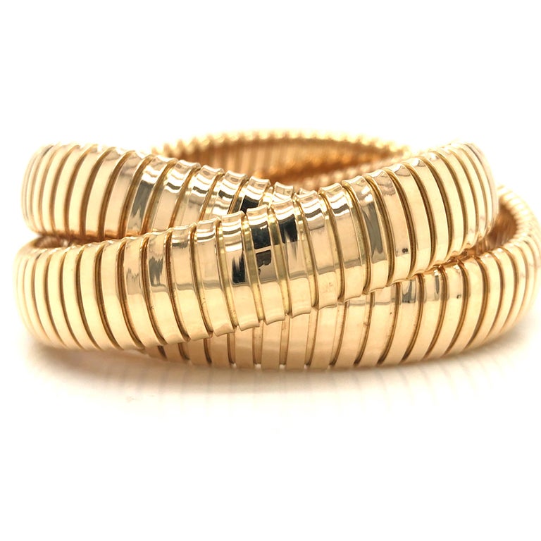 Sidney Garber 18K Yellow Gold Rolling Interlinked Bracelet at 1stDibs