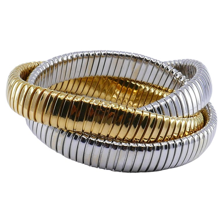 Sidney Garber Rolling Bracelet 18k Gold For Sale at 1stDibs