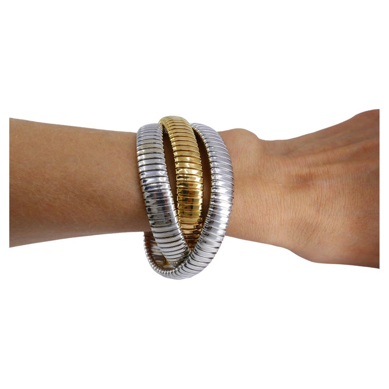 Sidney Garber Rolling Bracelet 18k Gold For Sale at 1stDibs