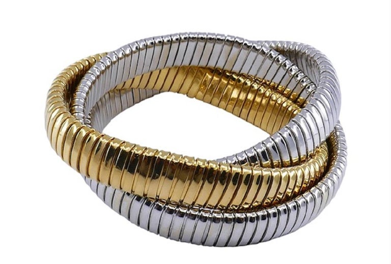 Sidney Garber Rolling Bracelet 18k Gold For Sale at 1stDibs