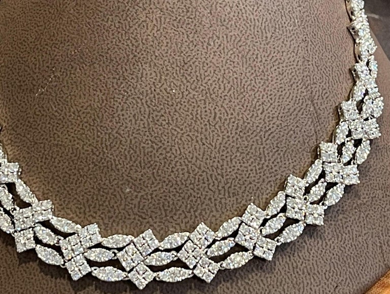 Sidney Garber's Vintage 35 Ct Diamond Bridal Necklace 18 Karat White ...