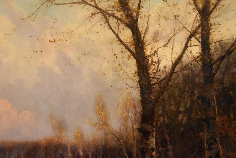 Sidney Pike - Oil Painting by Sidney Pike "Evening in the Forest" at ...