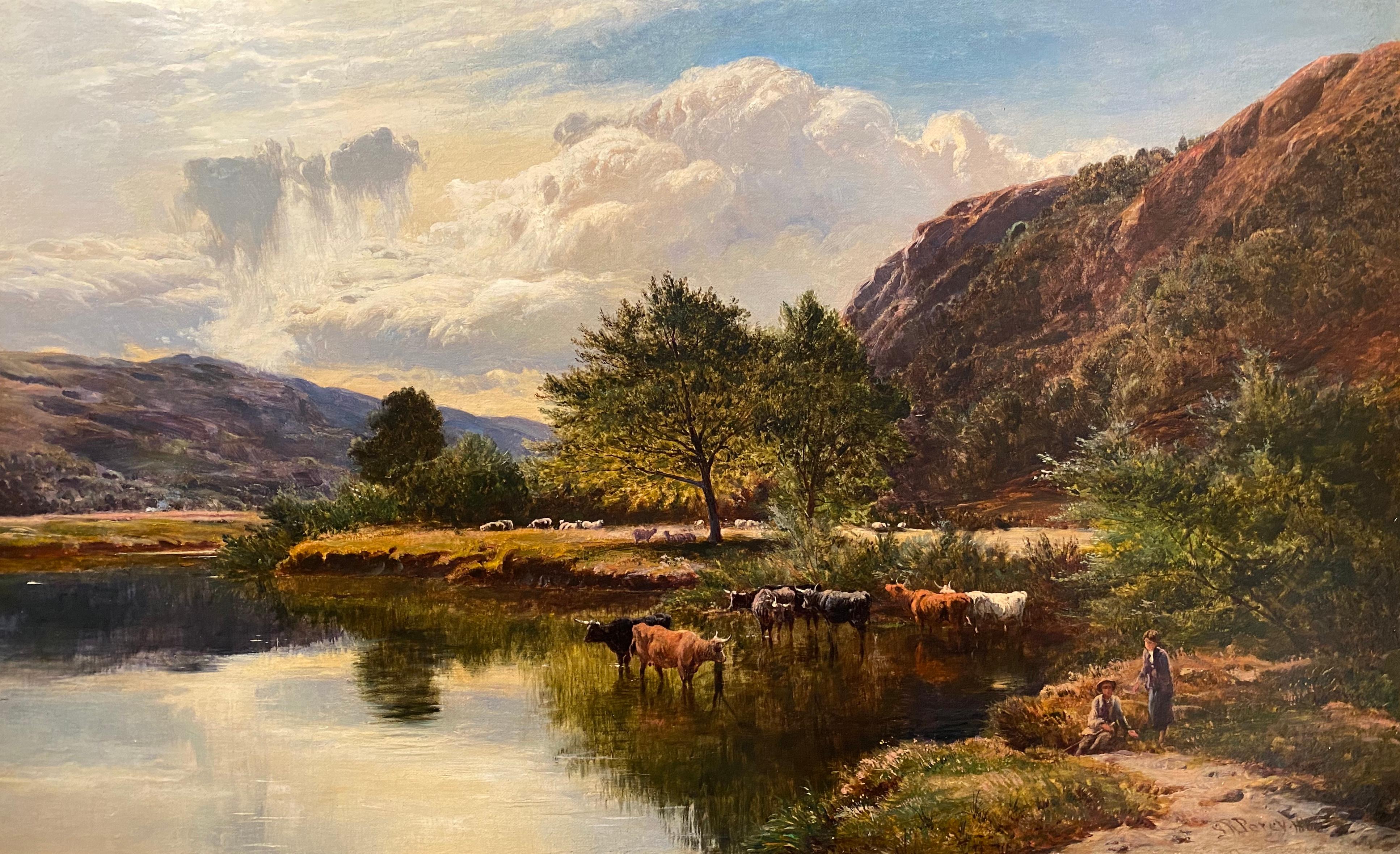 Sidney Richard Percy 19th Century Landscape Painting On The Thames