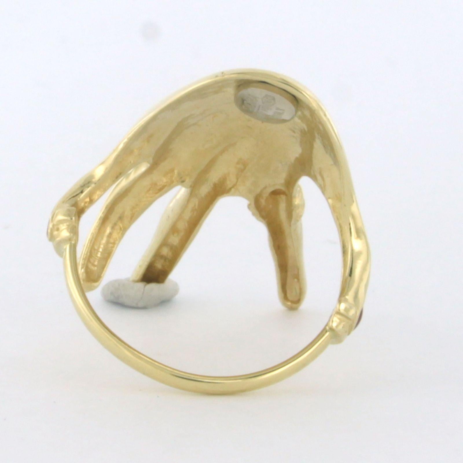 SIDRA - ring with enamel and diamond 18k yellow gold For Sale at 1stDibs