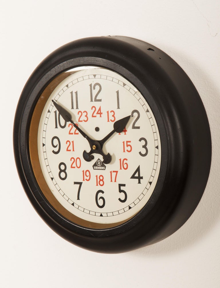 Siemens Halske Bauhaus Factory or Workshop Wall Clock For Sale at 1stDibs