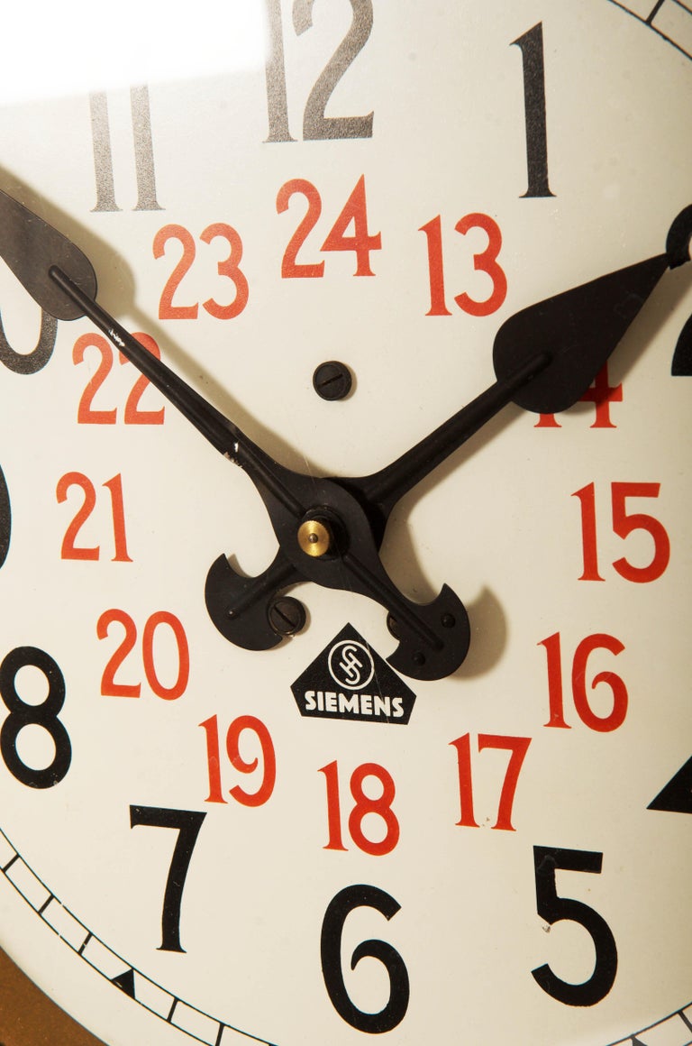 Siemens Halske Bauhaus Factory or Workshop Wall Clock For Sale at 1stDibs