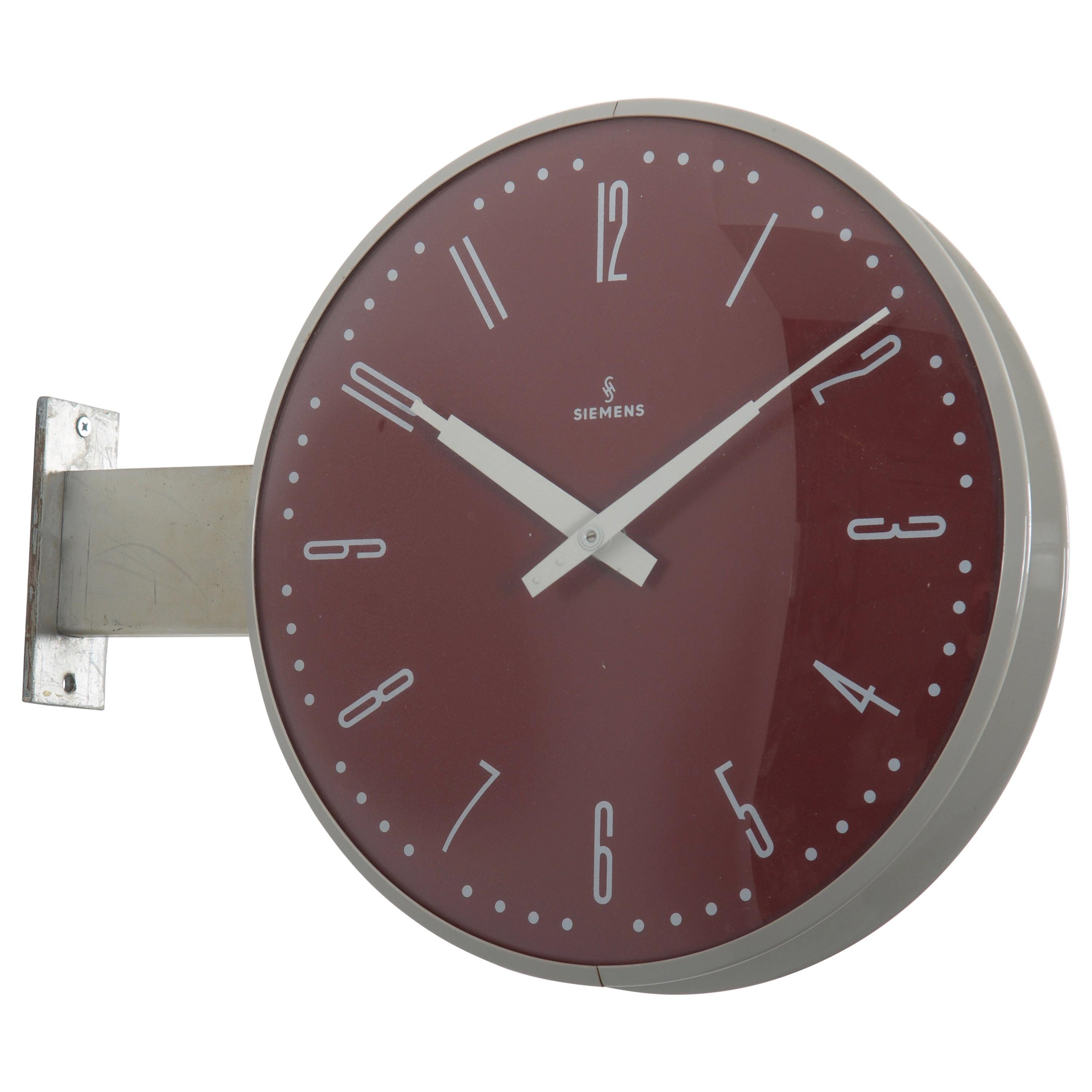 Siemens Halske Double Faced Train Station, Wokshop, Factory Clock at ...