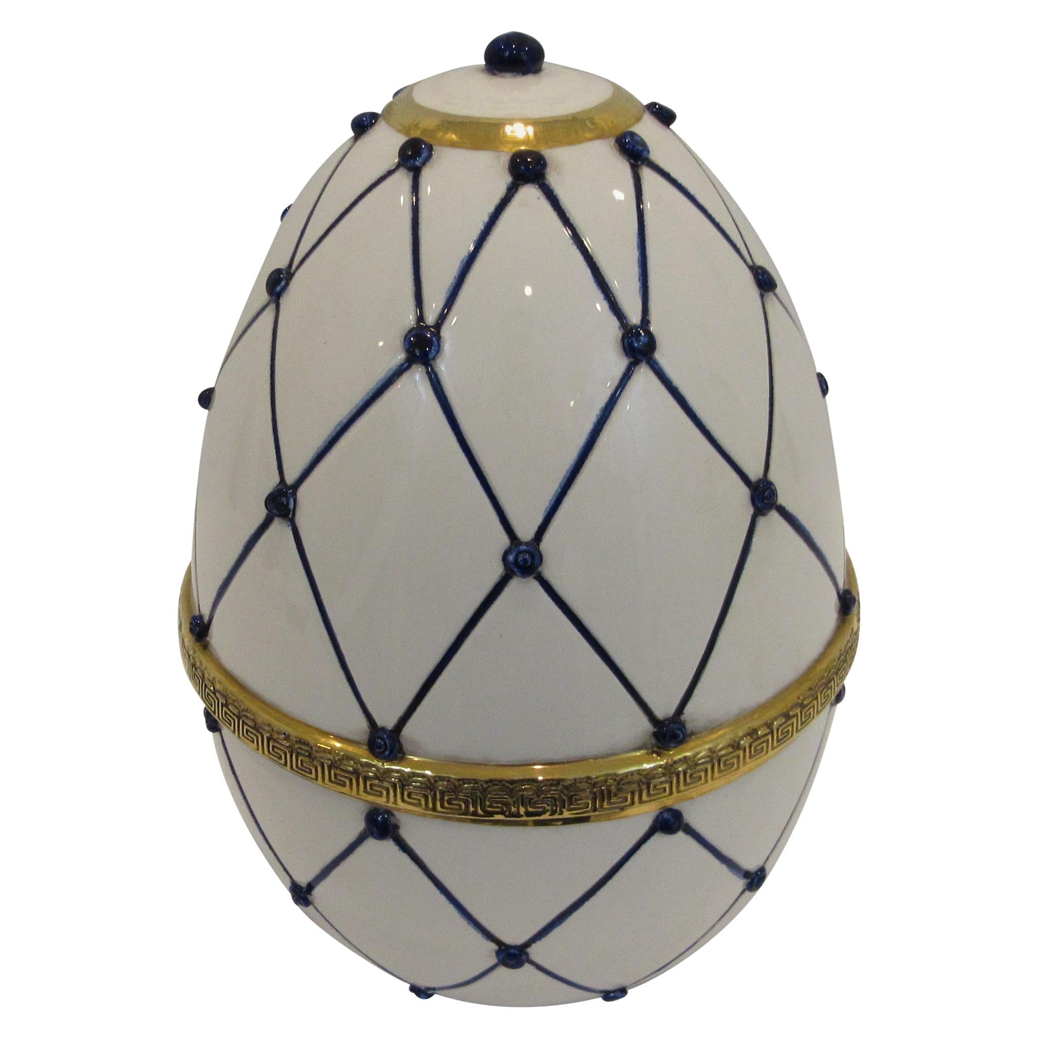 Italian Leather Scallop Shell Form Box with Gilt Tooling at 1stDibs