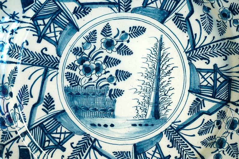 Sign by Jan Jansz Van Der Laen, Late-17th-century, Faience Delft Round ...