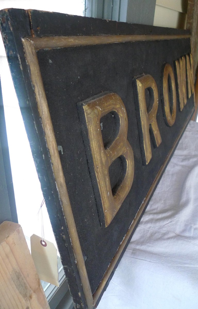 Sign Used for Advertising, Late 1800s, Giltwood on Metal, BROWN For ...