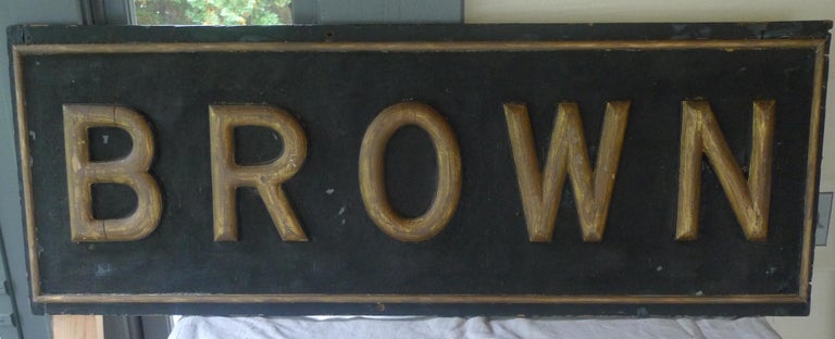 Sign Used for Advertising, Late 1800s, Giltwood on Metal, BROWN For ...