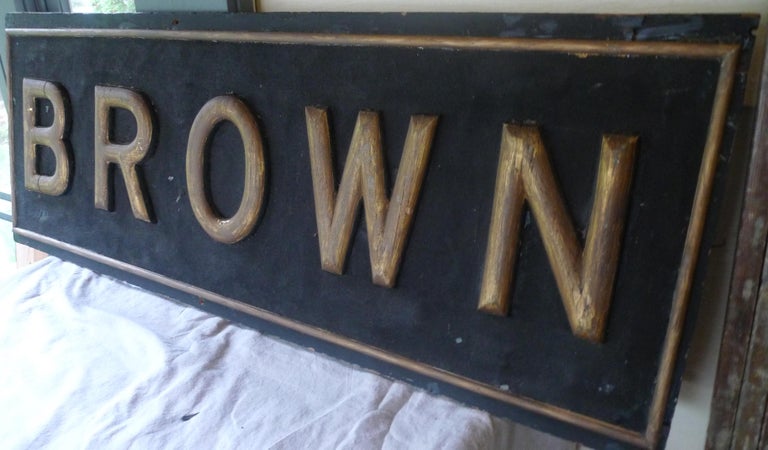 Sign Used for Advertising, Late 1800s, Giltwood on Metal, BROWN For ...