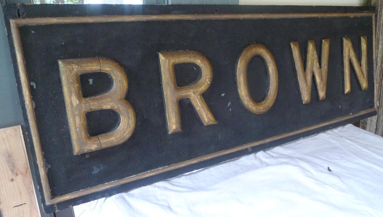 Sign Used for Advertising, Late 1800s, Giltwood on Metal, BROWN For ...