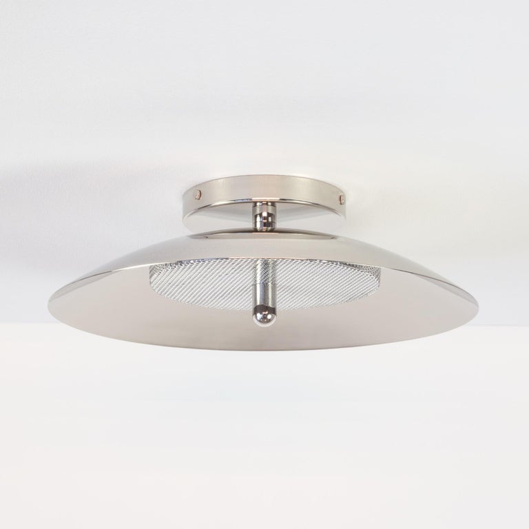 Signal Flush Mount from Souda, Nickel, Made to Order For Sale at 1stDibs
