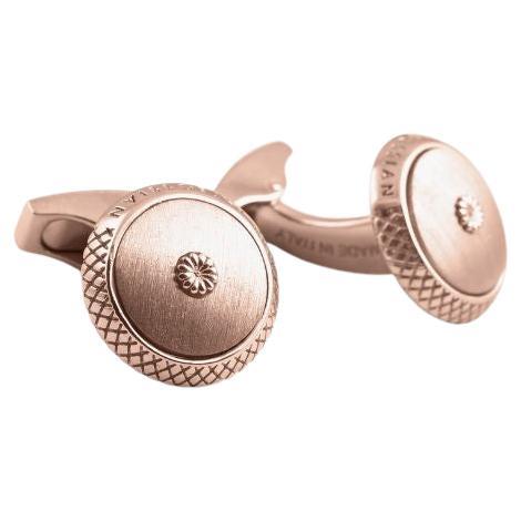 Rose Gold and Sterling Silver cufflinks at 1stDibs