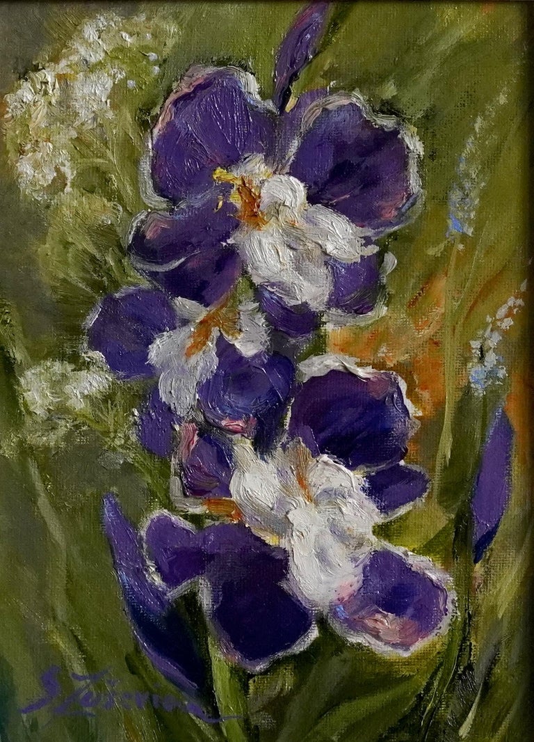 Signe Zusevica - Iris - modern floral still life study artwork ...