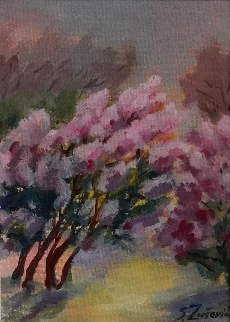 Signe Zusevica - Lilac - modern floral still life study artwork ...