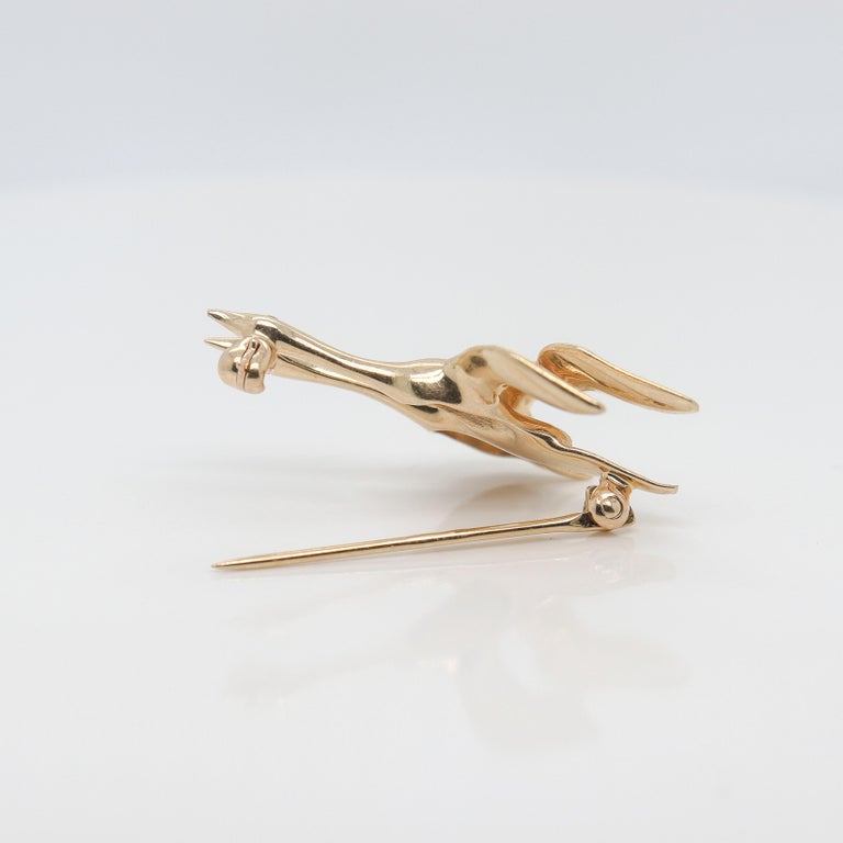 Signed 14k Gold and Amethyst 'Geese in Flight' Brooch or Pin For Sale ...