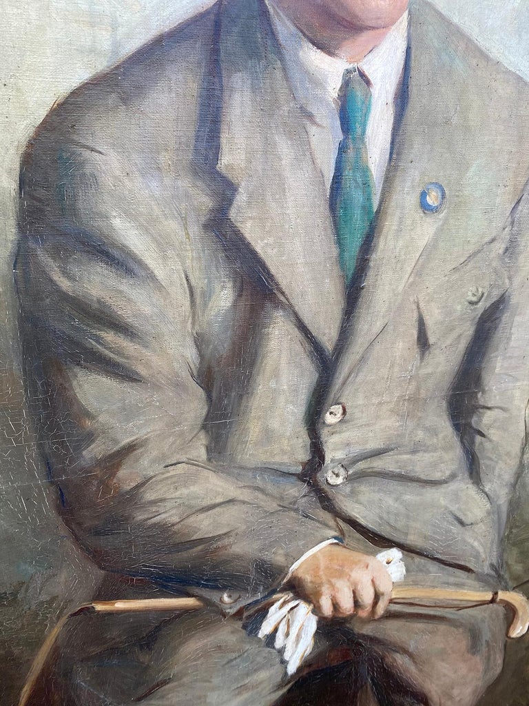 Signed 20th Century Hungarian Equestrian Portrait Oil Painting by ...