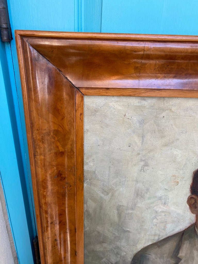 Signed 20th Century Hungarian Equestrian Portrait Oil Painting by ...