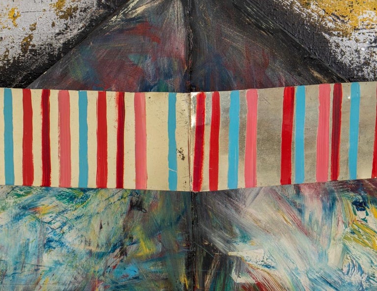 Signed Abstract Modern Mixed Media Wall Sculpture For Sale at 1stDibs