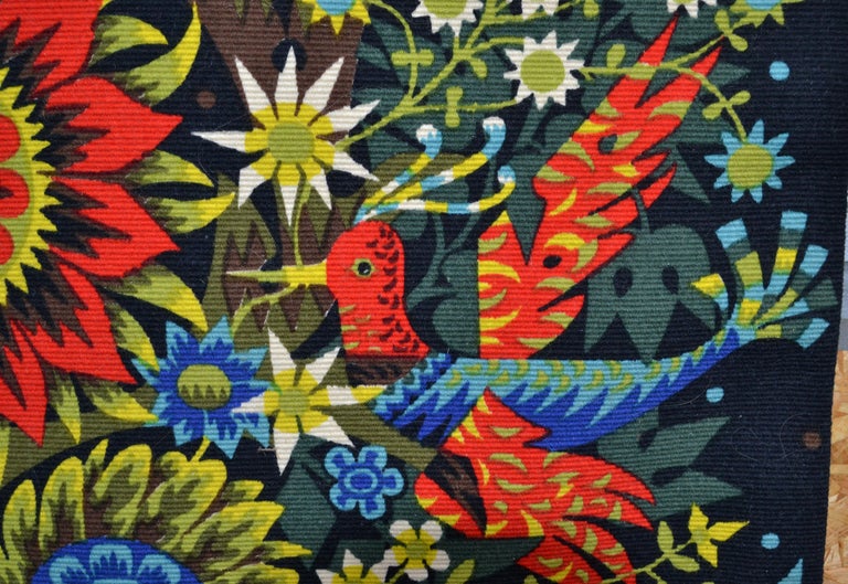 ALAIN CORNIC French Wool Tapestry Titled BOUQUET by D' AUBUSSON, 1950 ...
