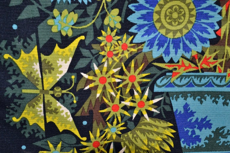 ALAIN CORNIC French Wool Tapestry Titled BOUQUET by D' AUBUSSON, 1950 ...