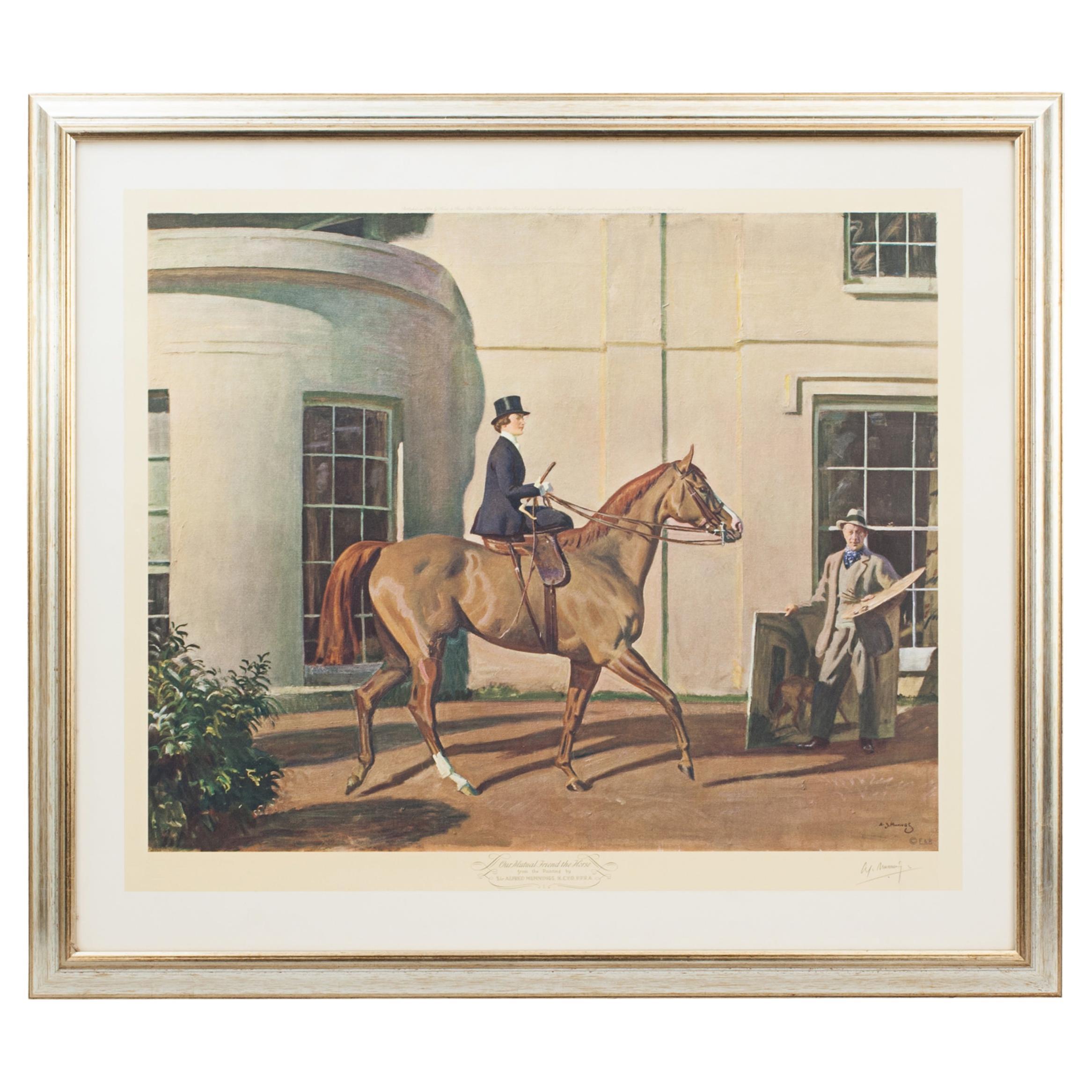 Signed Alfred Munnings Print, Our Mutual Friend the Horse. For Sale at ...