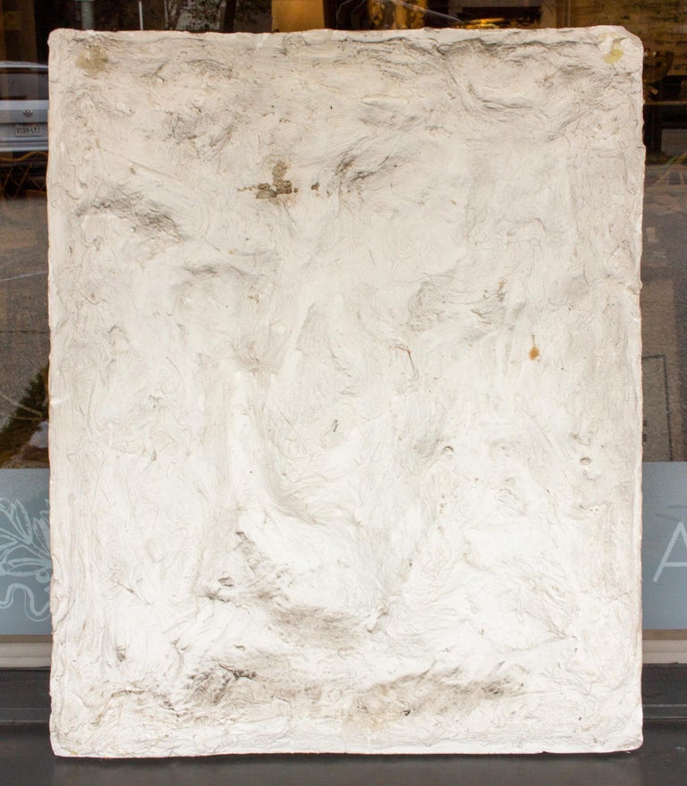 Signed Antique French Plaster Relief with Garden Scene and Three ...