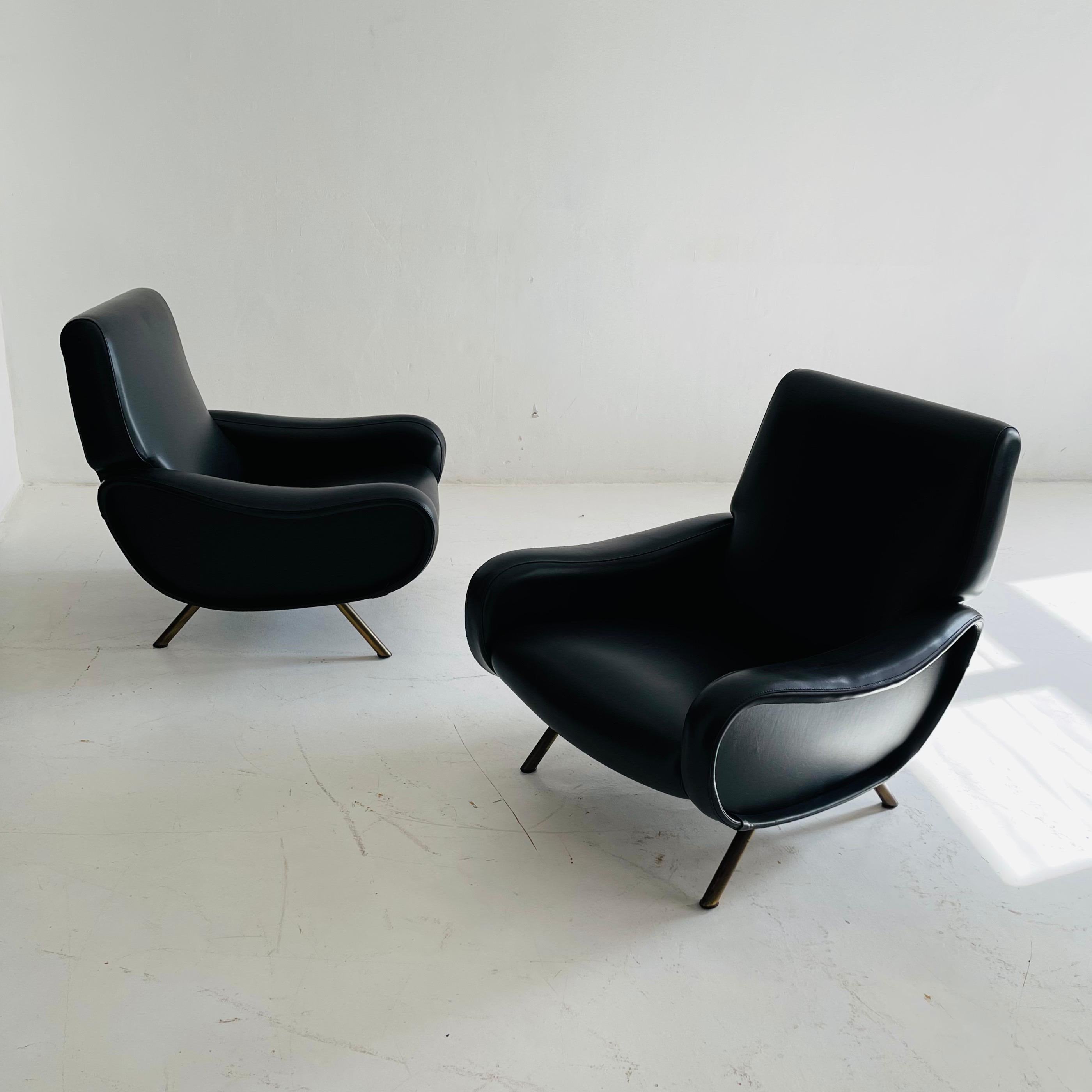 Signed Authentic Marco Zanuso Lady Chair by Arflex, France, 1950s For ...