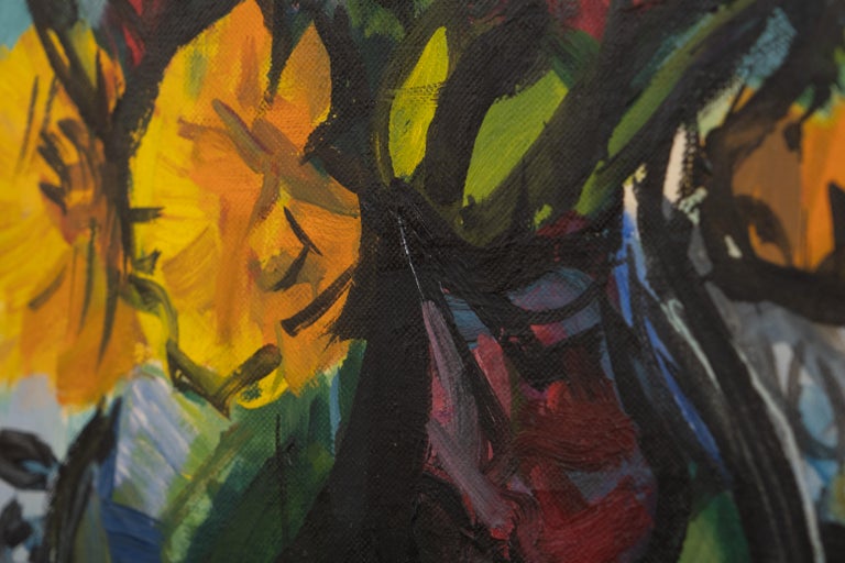 Signed Ben Benn, 'Dinner Flowers'. Oil on Canvas, circa 1963 For Sale ...