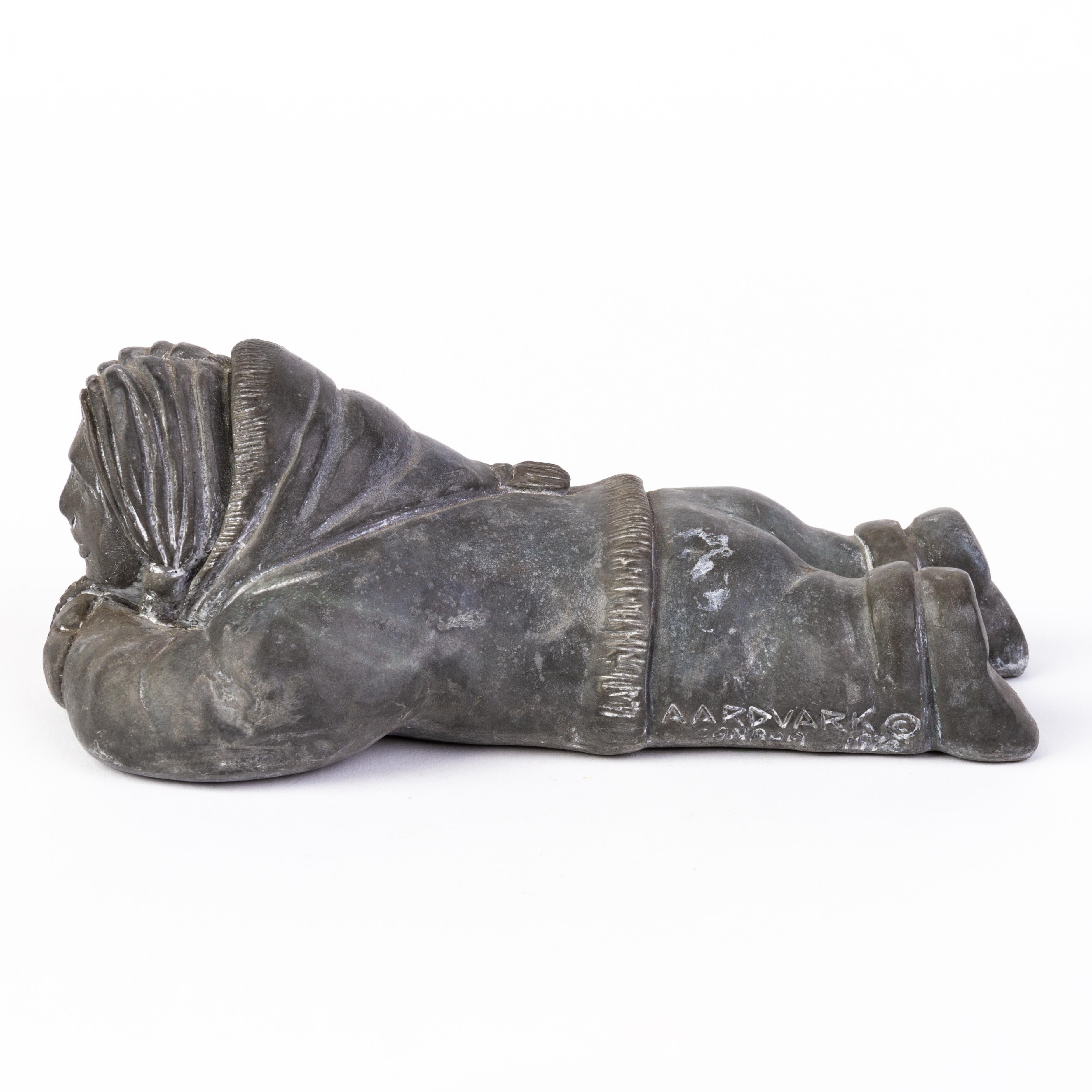 Signed Canadian Inuit Hardstone Sculpture Carving For Sale at 1stDibs