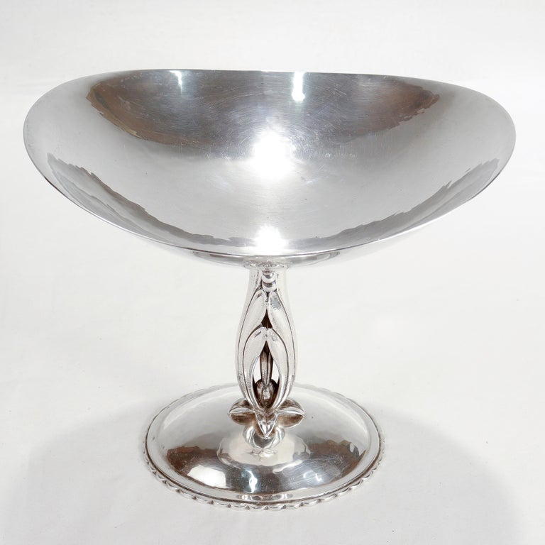 Signed Chicago Arts and Crafts Hand-Hammered Compote or Tazza by ...