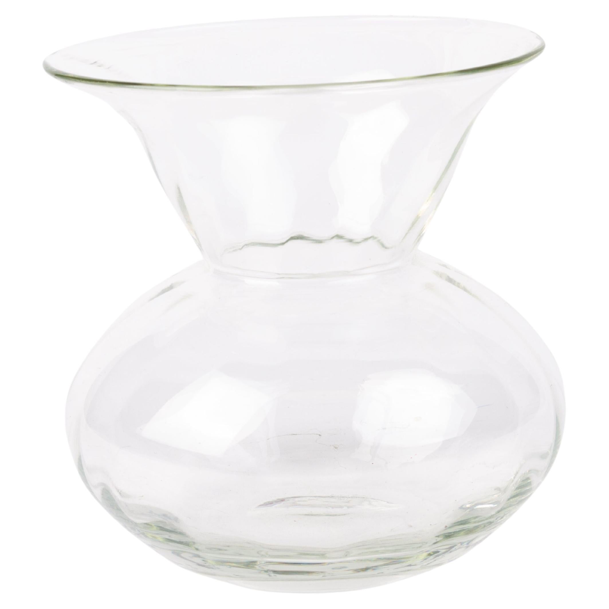 Signed Crystal Glass Designer Vase For Sale at 1stDibs